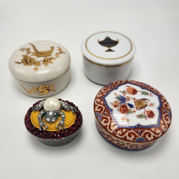Richard Ginori | Accents | 4 Vintage China Trinket Boxes | Poshmark